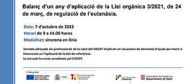 7 d’octubre (e-Jornada): Balanç del primer any d’aplicació de la llei ...